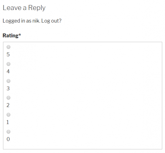 Add ratings to the WordPress comment system. • CSSIgniter