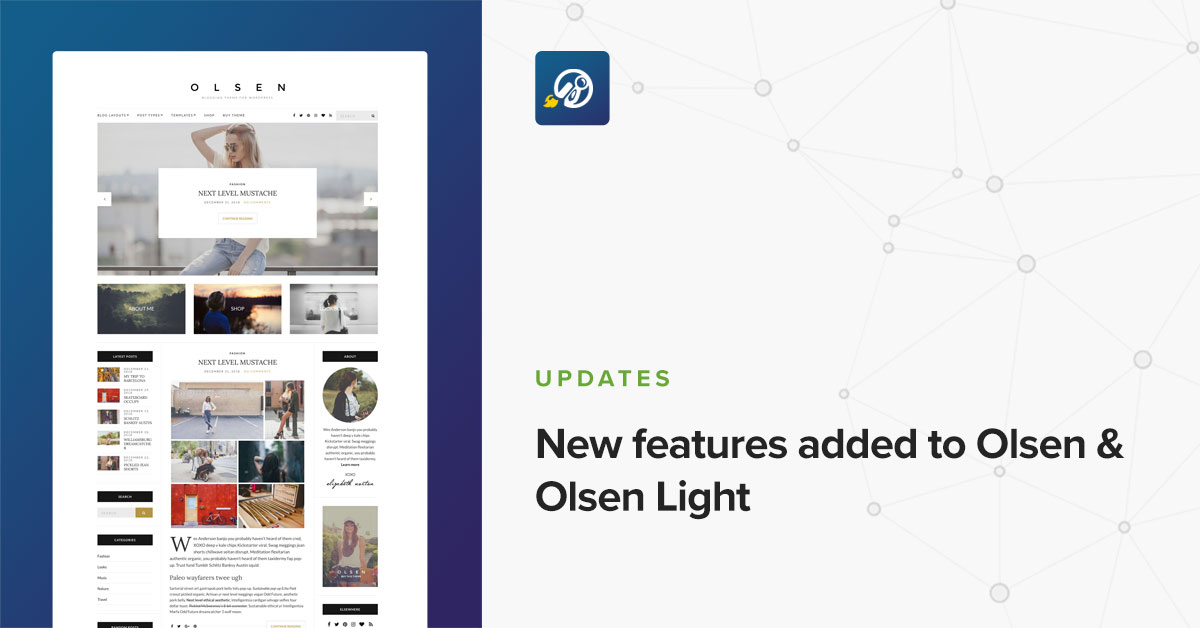 New features added to Olsen & Olsen Light • CSSIgniter