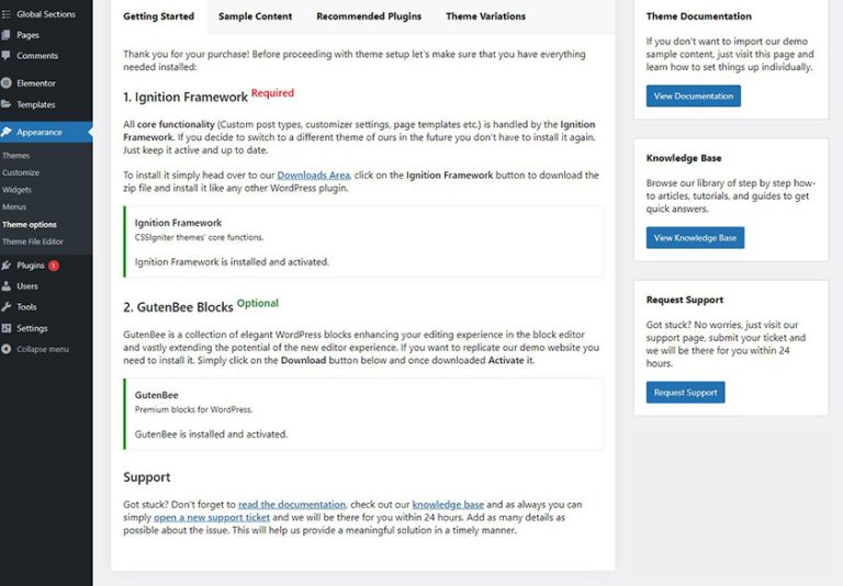How to import sample content (Elementor) • CSSIgniter