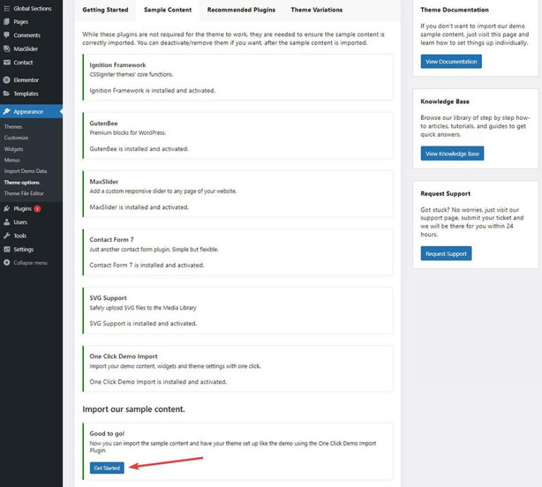 How to import sample content (Elementor) • CSSIgniter